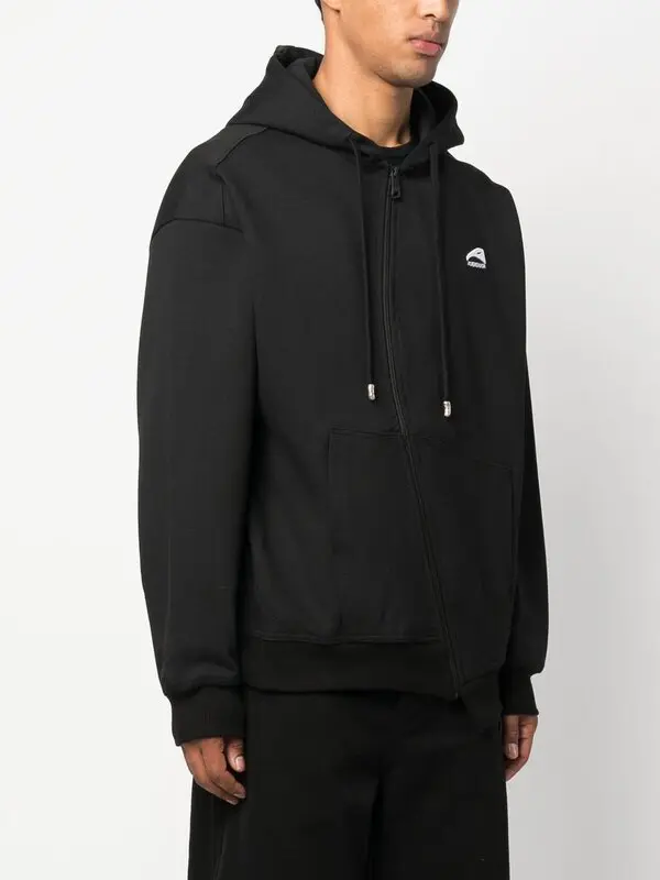 ADER ERROR Curved-zip Long-sleeve Hoodie