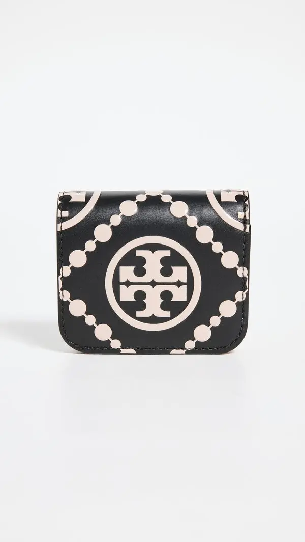 Tory Burch T Monogram Contrast Embossed Mini Wallet