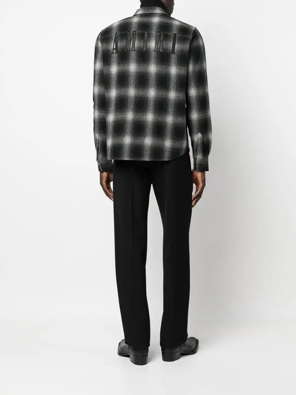 Amiri Logo-patch Check-print Shirt