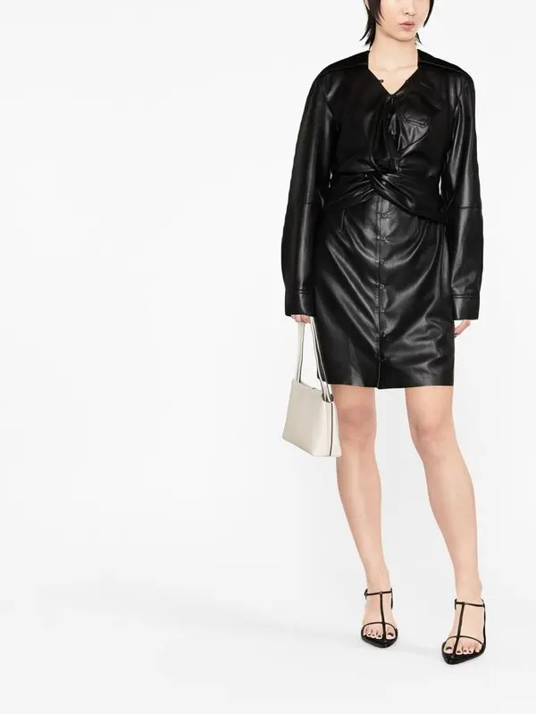 Nanushka Marto Faux-leather Minidress - Black