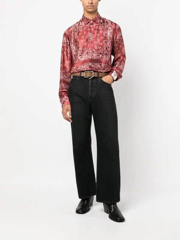 Golden Goose Bandana-Print Shirt - Red | Editorialist