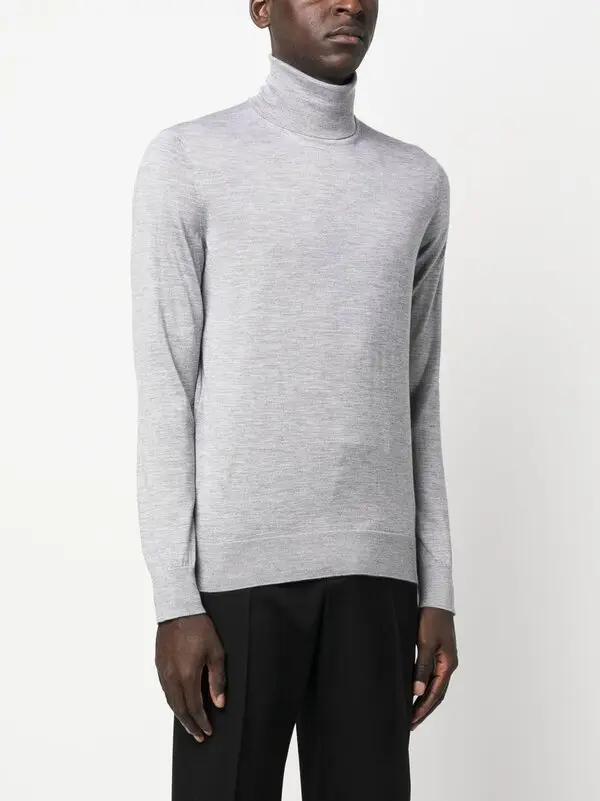 Zegna Roll Neck Jumper - Grey