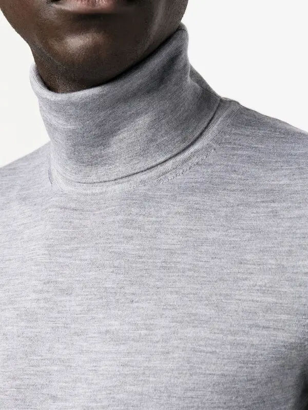 Zegna Roll Neck Jumper - Grey