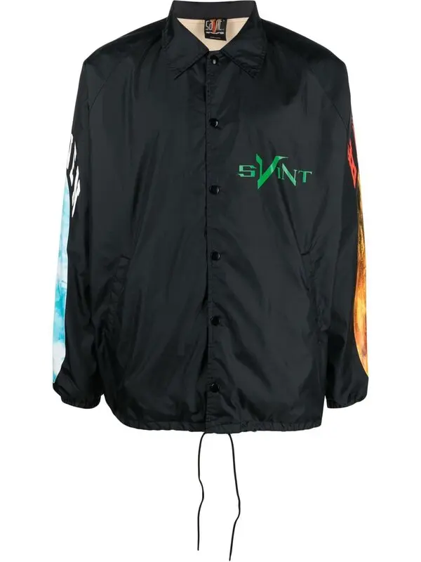 SAINT MXXXXXX Graphic Print Shirt Jacket