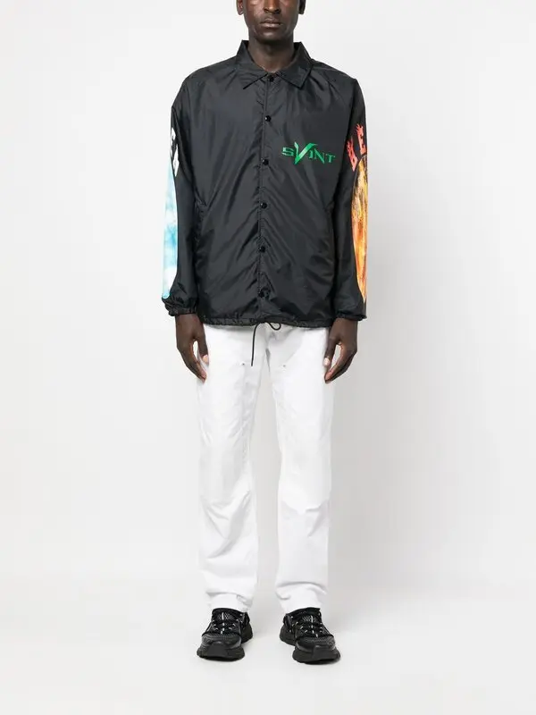 SAINT MXXXXXX Graphic Print Shirt Jacket