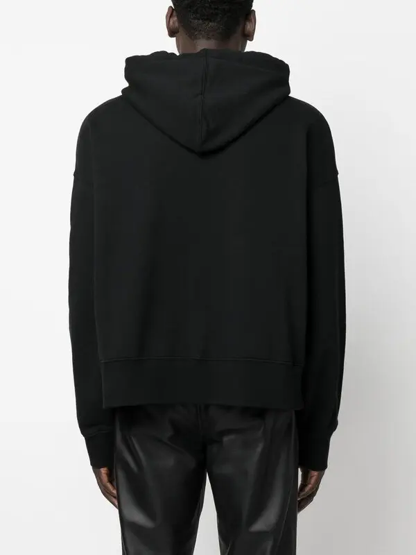 Palm Angels Star Sprayed Logo Hoodie - Black