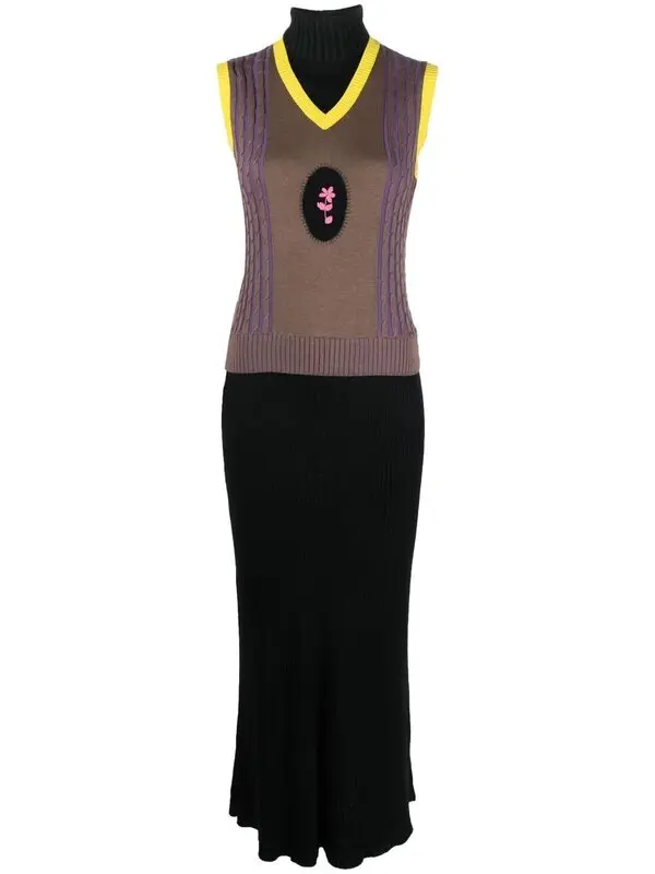 CORMIO Colour-block Knit Dress