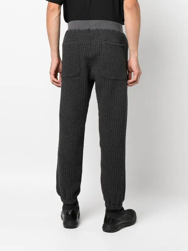 WHITE MOUNTAINEERING Ribbed Track Cotton-blend Pants - Grey