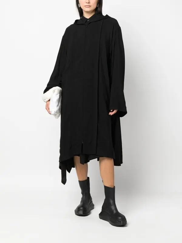 Yohji Yamamoto Asymmetric Hooded Coat