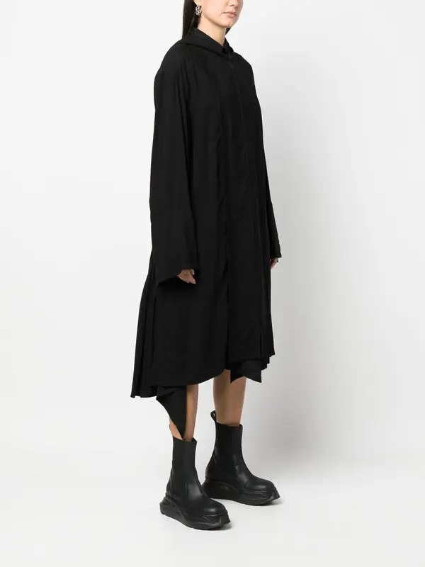 Yohji Yamamoto Asymmetric Hooded Coat