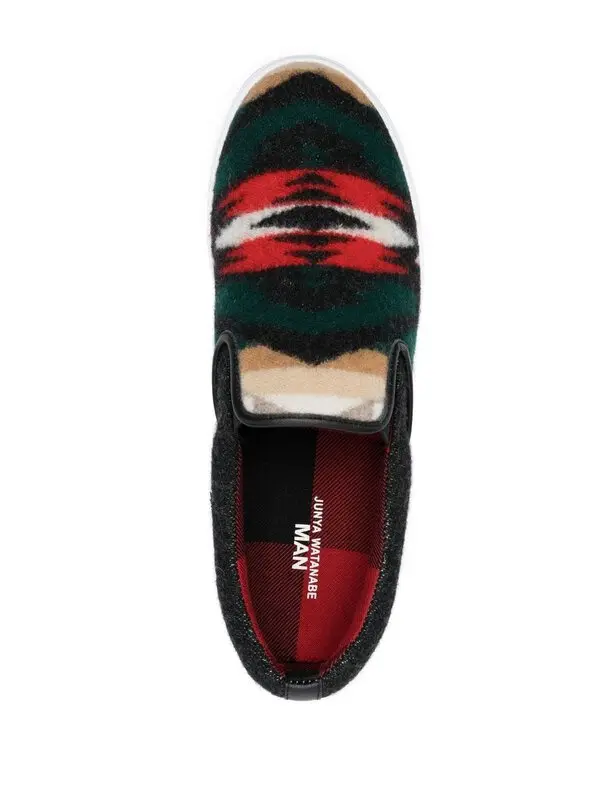 Junya Watanabe Abstract-pattern Wool Sneakers
