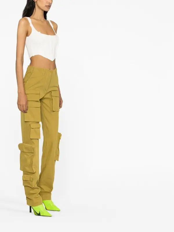 Off-White Multipocket Straight-leg Cargo Trousers - Yellow