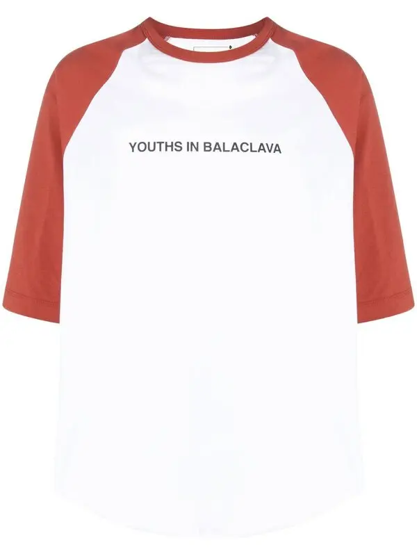 YOUTHS IN BALACLAVA Logo-print Round-neck T-shirt - White