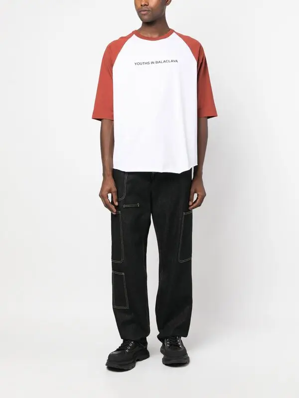 YOUTHS IN BALACLAVA Logo-print Round-neck T-shirt