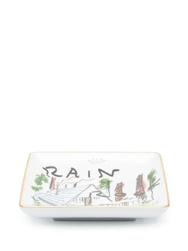 GINORI 1735 Rain Rock Creek Square Plate