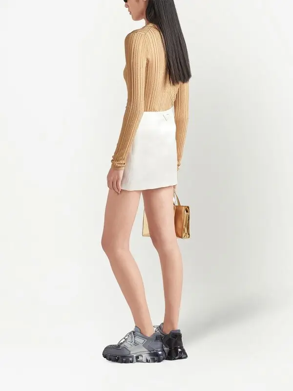 Prada V-neck Lamé Cardigan