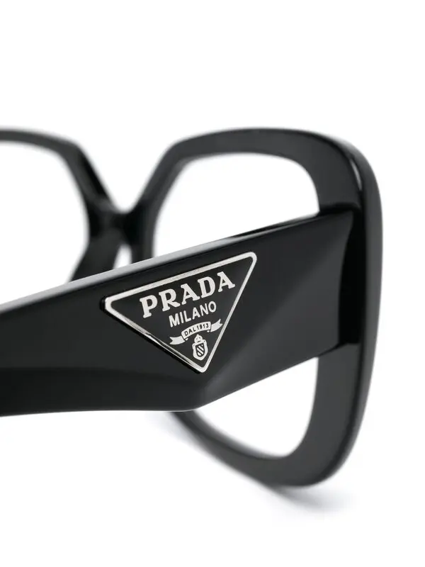 Prada Triangle Logo-plaque Square-frame Glasses