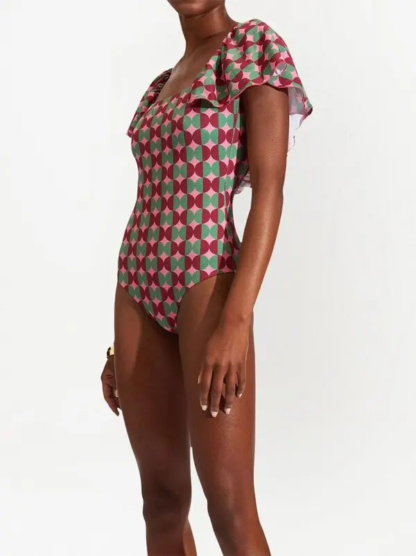 La DoubleJ Scarlett Flutter-sleeve Swimsuit