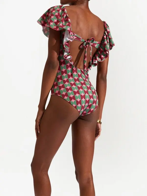La DoubleJ Scarlett Flutter-sleeve Swimsuit