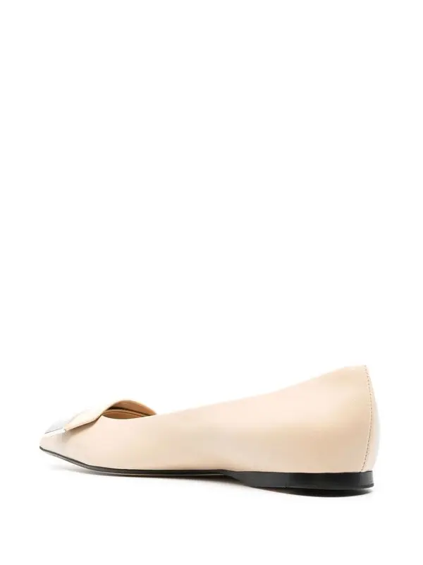 SERGIO ROSSI Sr1 Flat Leather Pumps