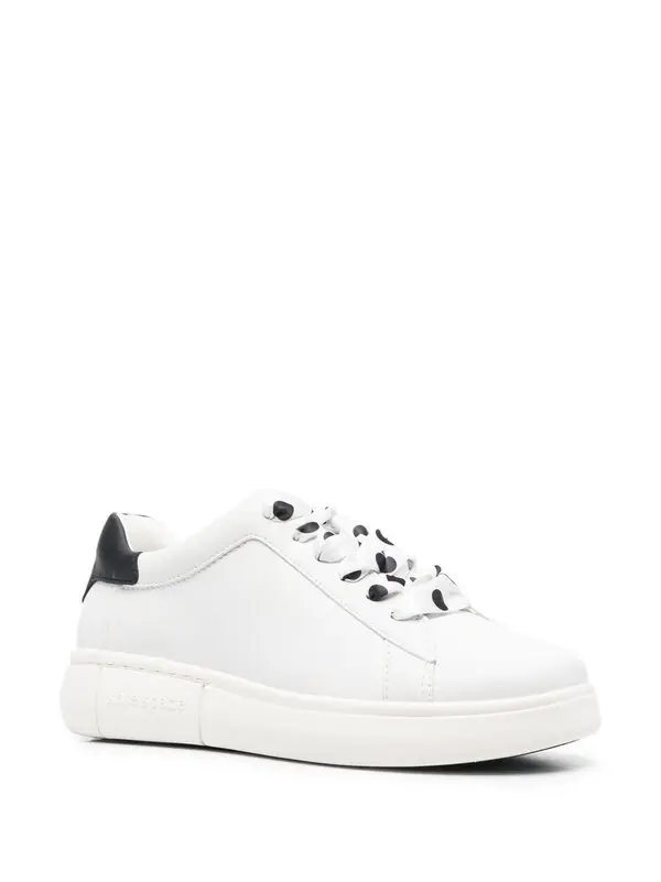 Kate Spade New York Leather Polka-dot Sneakers - White