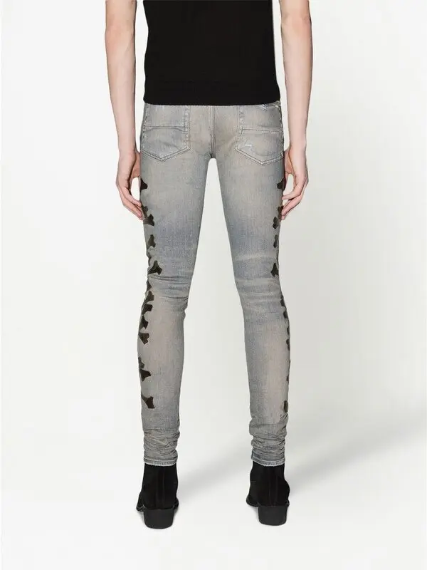 Amiri Camo Bones Skinny Jeans