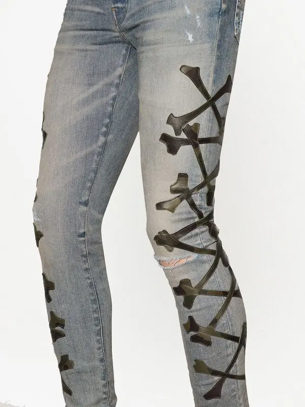 Amiri Camo Bones Skinny Jeans
