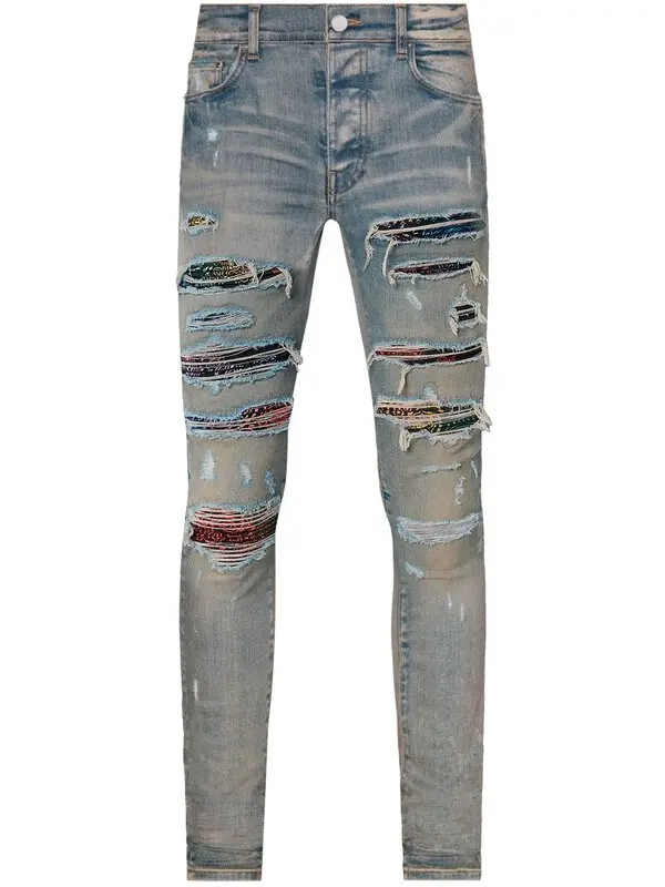 Amiri Thrasher Rainbow Paisley Jeans - Blue