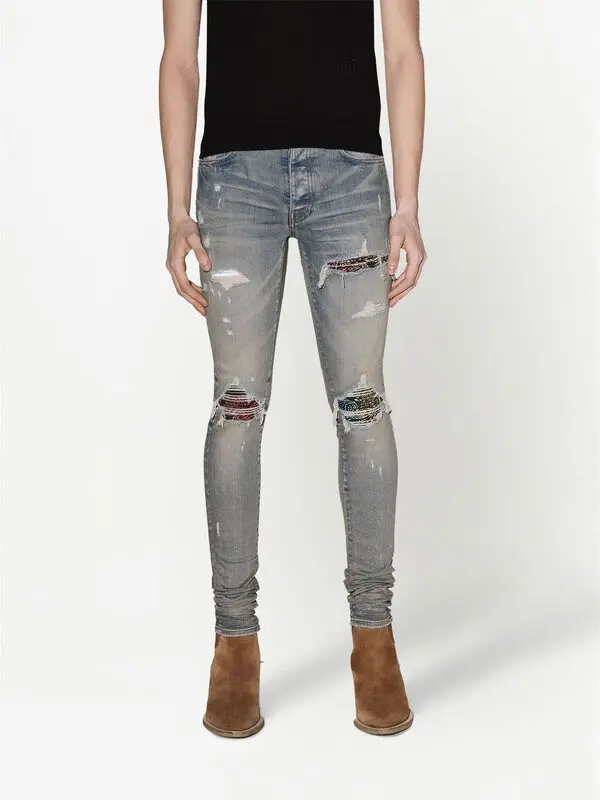 Amiri Thrasher Rainbow Paisley Jeans - Blue