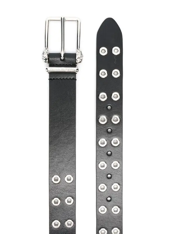 Alexander McQueen Eyelet-studded Leather Belt