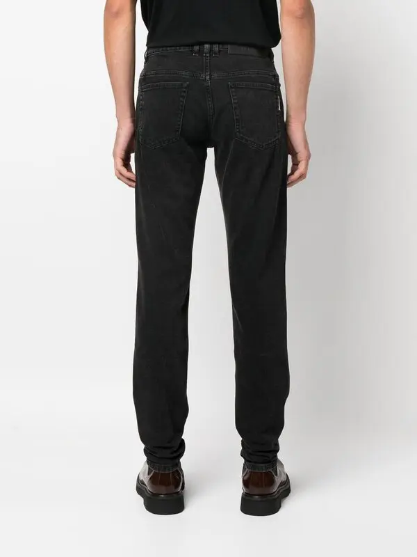 Balmain Mid-rise Straight-leg Jeans - Black