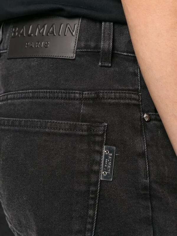 Balmain Mid-rise Straight-leg Jeans - Black