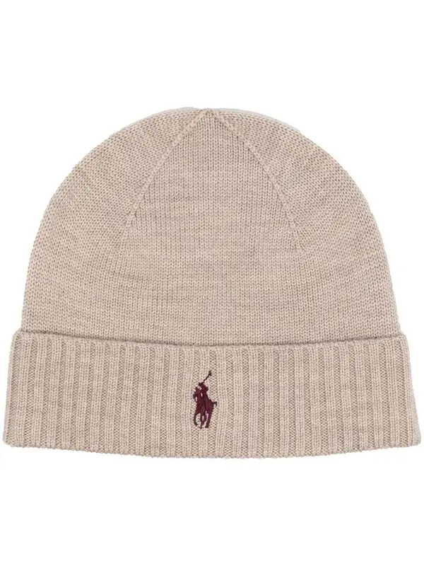 Polo Ralph Lauren Logo-embroidered Wool Hat - Neutrals