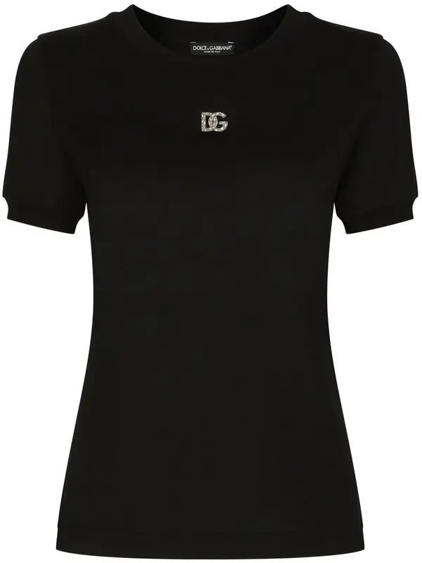 Dolce & Gabbana Crystal-embellished T-shirt - Black