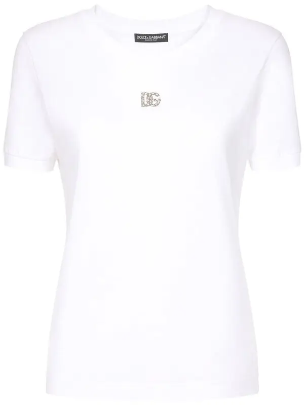 Dolce & Gabbana Crystal-embellished T-shirt - White