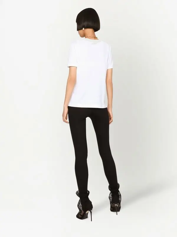 Dolce & Gabbana Crystal-embellished T-shirt - White