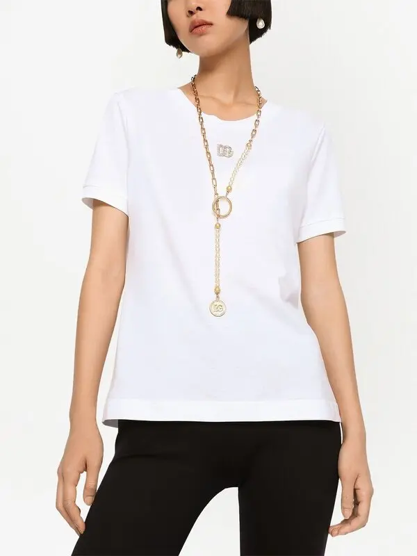Dolce & Gabbana Crystal-embellished T-shirt - White
