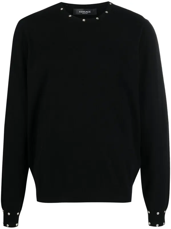 Versace Studded Crew-neck Jumper