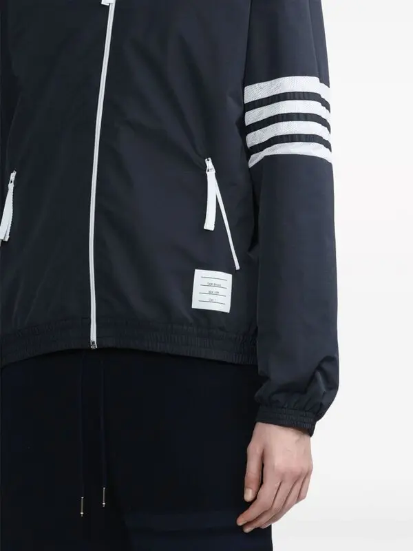 Thom Browne 4-bar Stripe Hooded Jacket - Blue