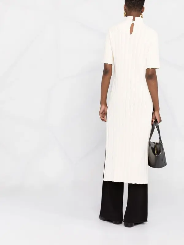 JIL SANDER Short-sleeve Ribbed-knit Dress