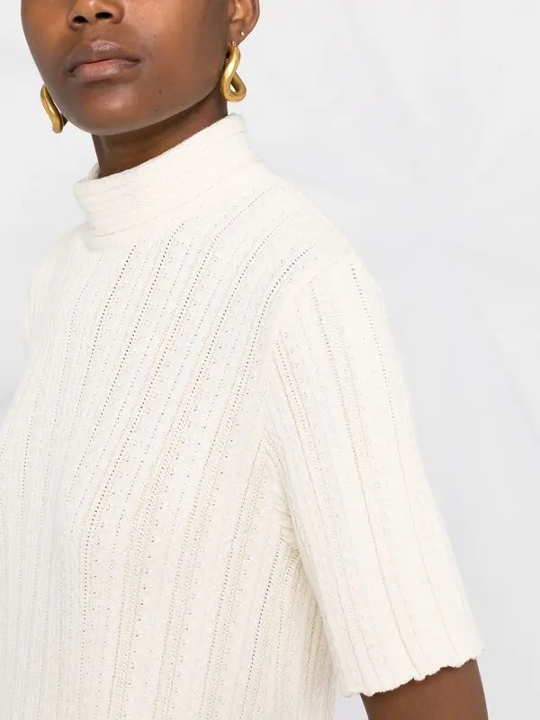 JIL SANDER Short-sleeve Ribbed-knit Dress