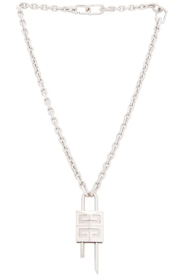 Givenchy Small Lock Necklace - Silvery