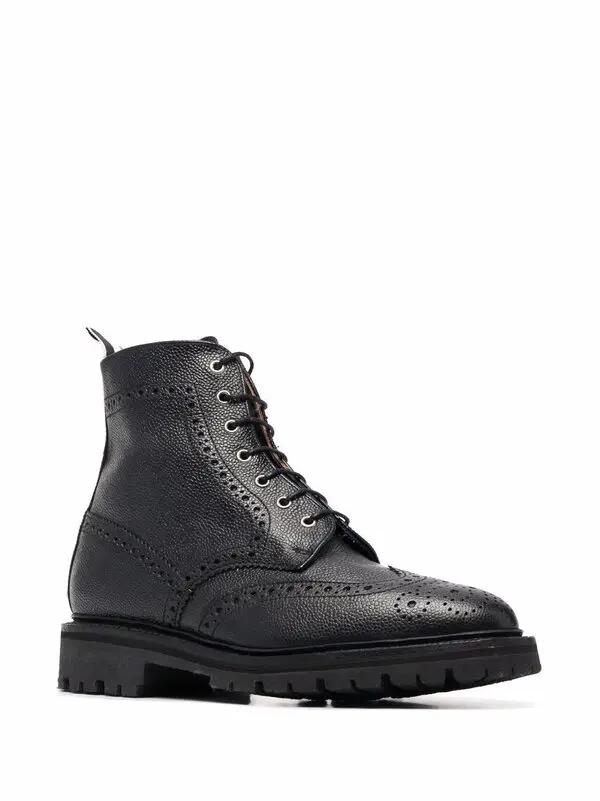 Thom Browne Lace-up Brogue Boots - Black