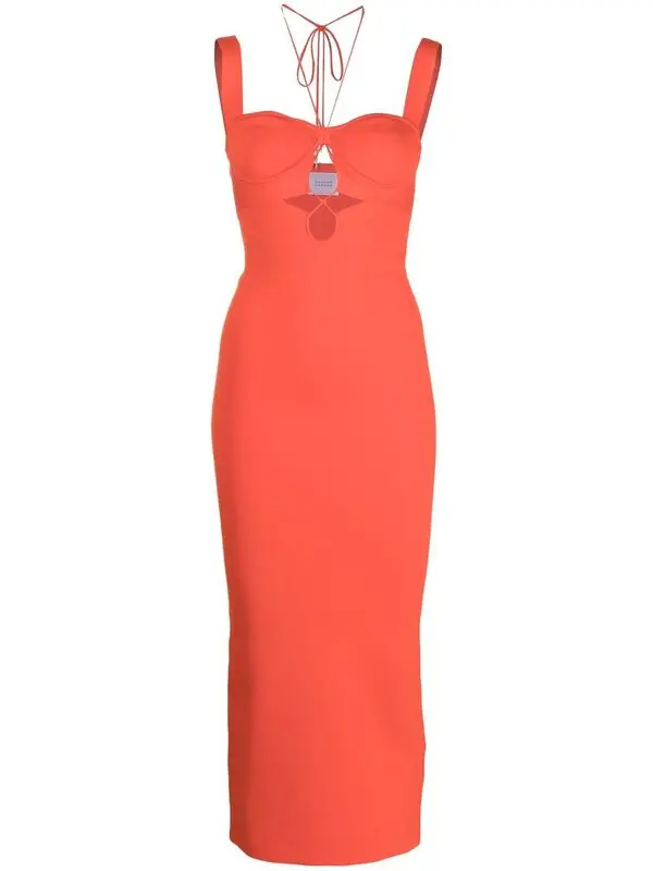 Galvan Kali Cutout-detail Dress - Red