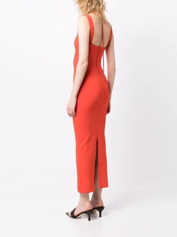Galvan Kali Cutout-detail Dress - Red