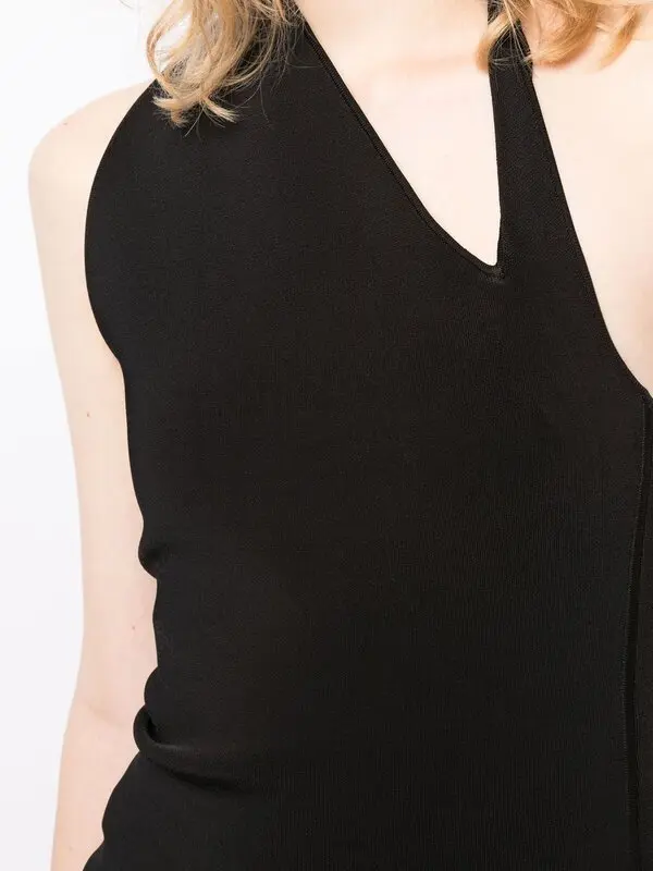 Galvan Asymmetrical Neck Sleeveless Top