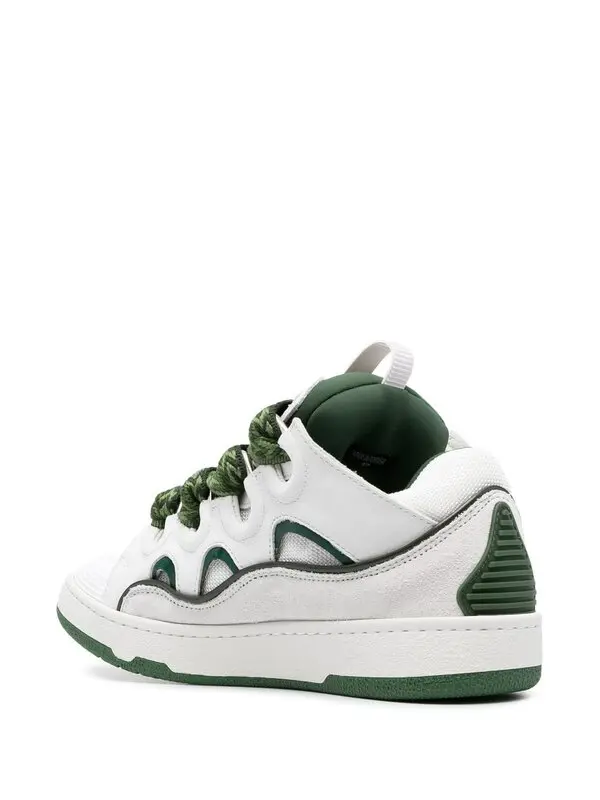 LANVIN Curb Panelled Lace-up Sneakers