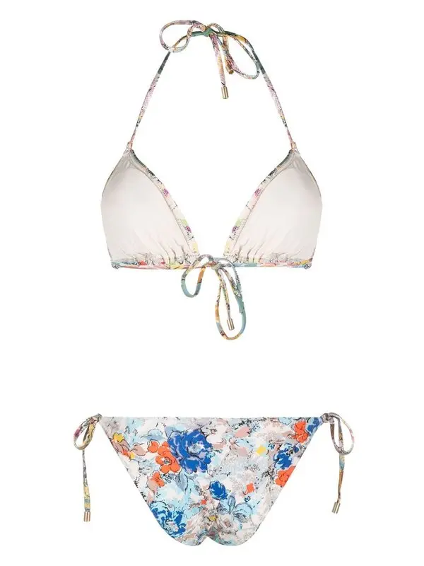 Zimmermann Clover Floral-print Bikini
