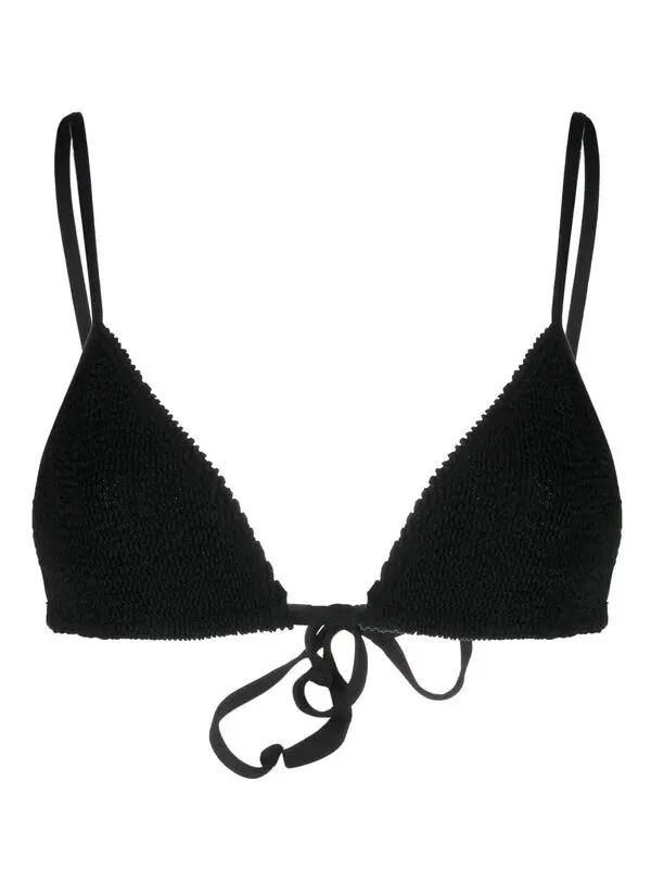 Bond Eye Crinkled Bikini Top - Black
