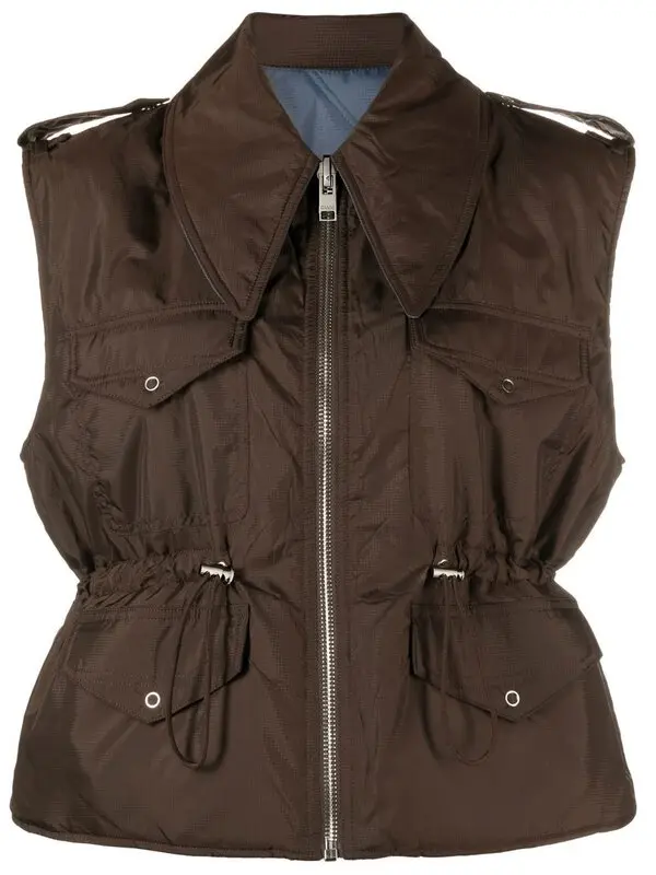 GANNI Sleeveless Drawstring Gilet
